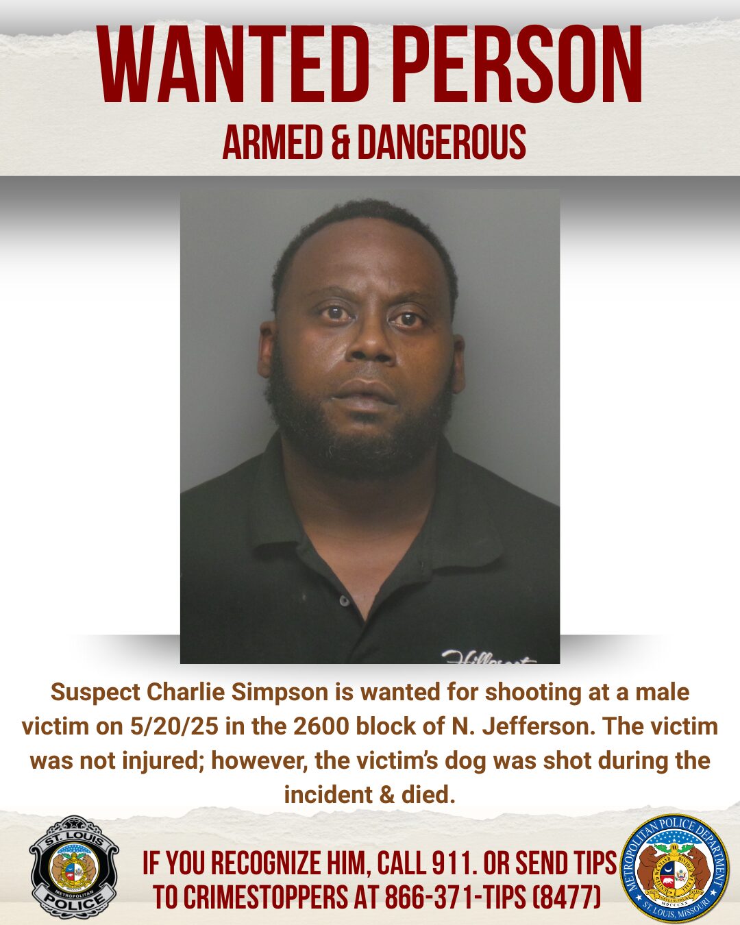 PHOTOS: Suspect Wanted for Jeff-Vander-Lou Shooting - St. Louis ...